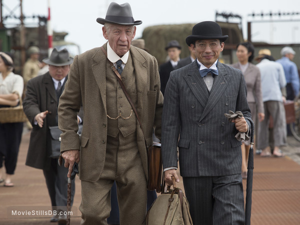 Mr. Holmes - Publicity still of Ian McKellen & Hiroyuki Sanada