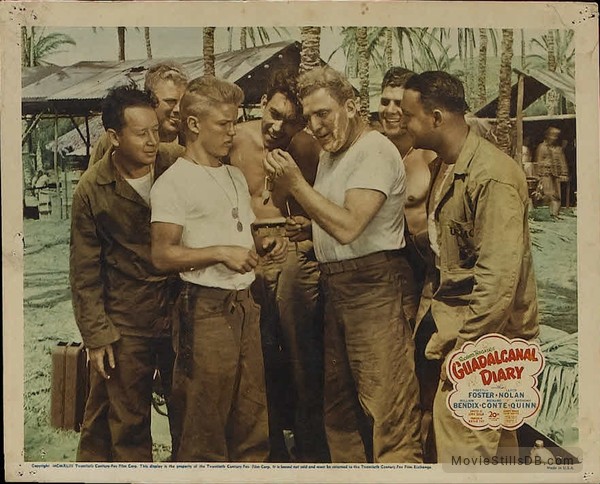 Guadalcanal Diary - Lobby card with William Bendix & Richard Jaeckel