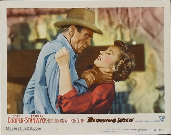 Blowing Wild - Lobby card with Gary Cooper & Barbara Stanwyck