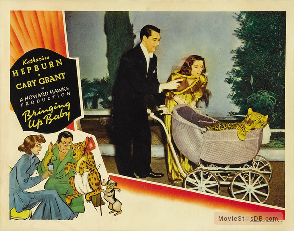 Bringing Up Baby - Lobby card with Katharine Hepburn & Cary Grant