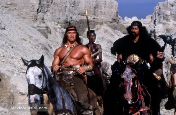 Conan The Destroyer - Publicity still of Grace Jones & Arnold ...