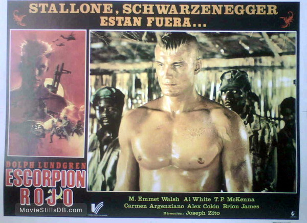 Red Scorpion - Lobby card with Dolph Lundgren