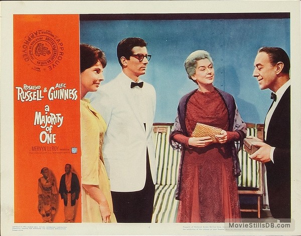 A Majority of One - Lobby card with Alec Guinness & Rosalind Russell