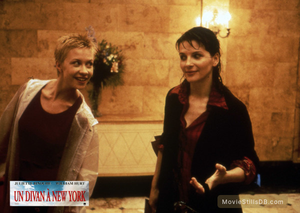 Un divan à New York - Lobby card with Stephanie Buttle & Juliette Binoche