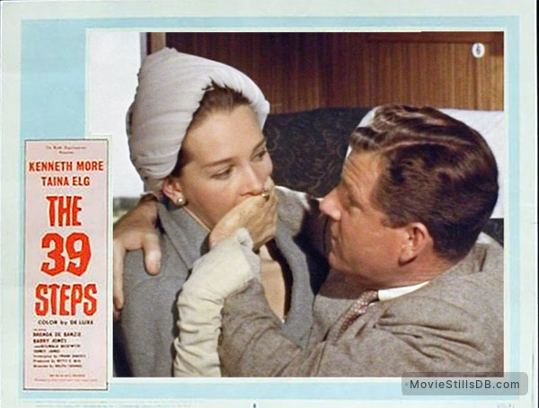 The 39 Steps - Lobby card with Kenneth More & Taina Elg