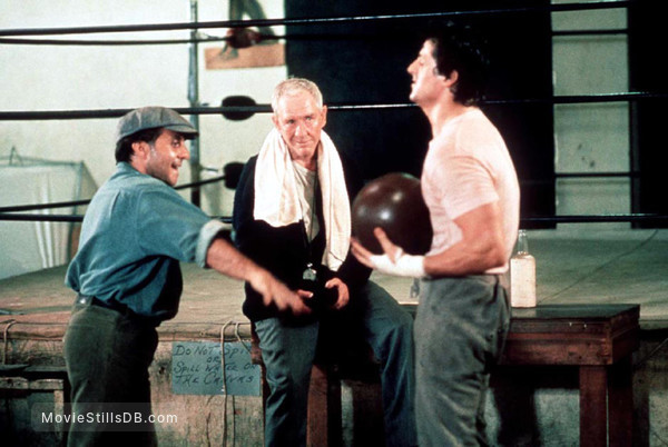 Rocky III - Publicity still of Sylvester Stallone & Burgess Meredith