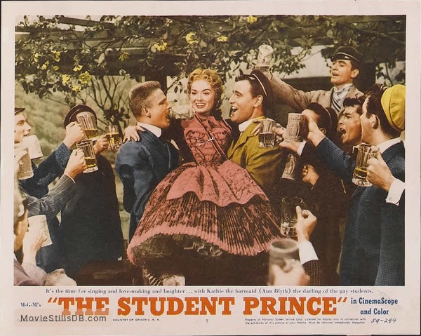 The Student Prince - Lobby card with Edmund Purdom & John Ericson