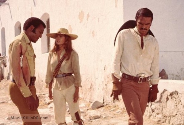 100 Rifles Publicity Still Of Raquel Welch Jim Brown