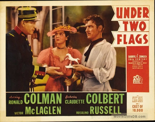 Under Two Flags - Lobby card with Ronald Colman & Rosalind Russell