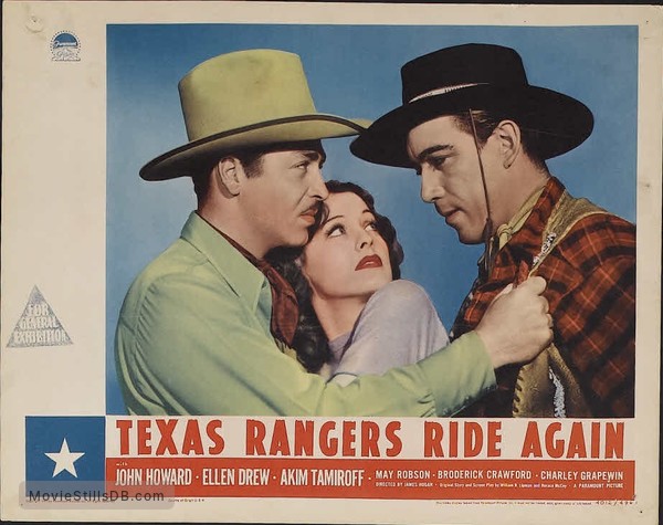 The Texas Rangers Ride Again - Lobby card with Ellen Drew & Anthony Quinn