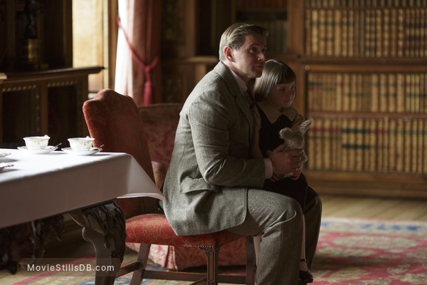 Downton Abbey - Episode 5x07 publicity still of Allen Leech & Fifi Hart