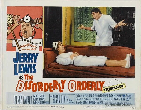 The Disorderly Orderly - Lobby card with Jerry Lewis & Kathleen Freeman