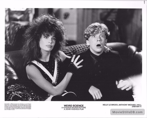 Weird Science - Publicity still of Anthony Michael Hall & Kelly LeBrock