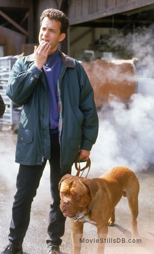 Turner And Hooch - Publicity still of Tom Hanks & Beasley The Dog
