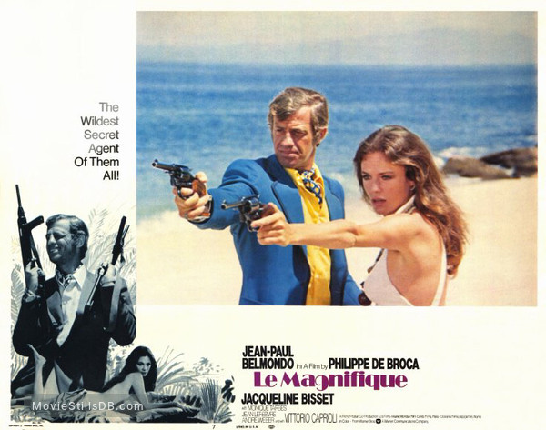 Le magnifique - Lobby card with Jacqueline Bisset & Jean-Paul Belmondo