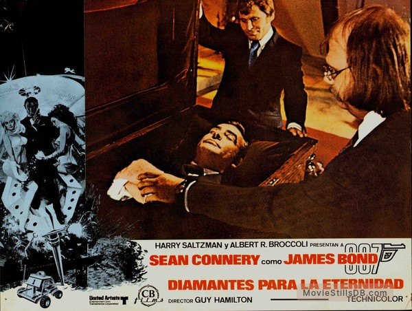 Diamonds Are Forever - Lobby card with Sean Connery & Putter Smith