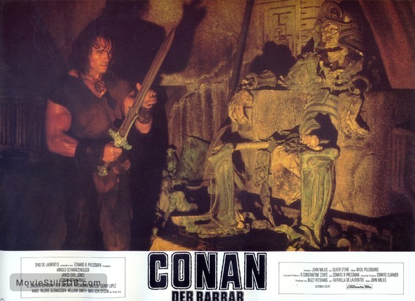Conan The Barbarian - Lobby card with Arnold Schwarzenegger