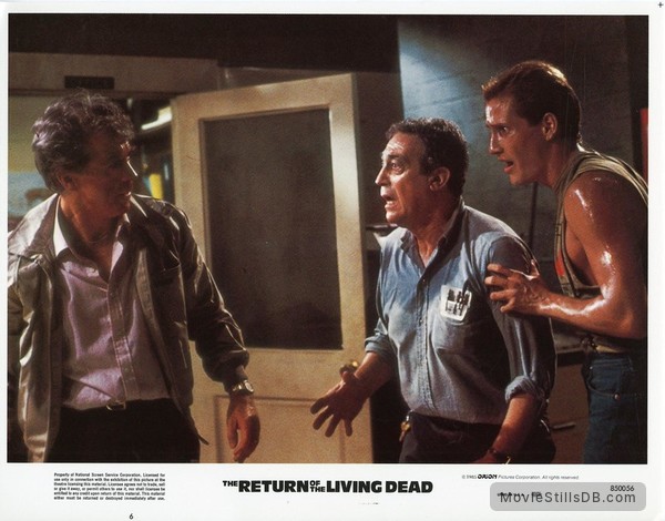 The Return of the Living Dead - Lobby card with James Karen & Clu Gulager