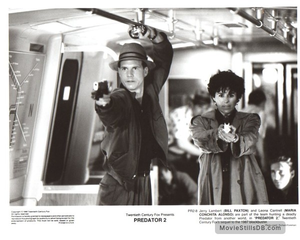 Predator 2 - Lobby card with Bill Paxton & María Conchita Alonso