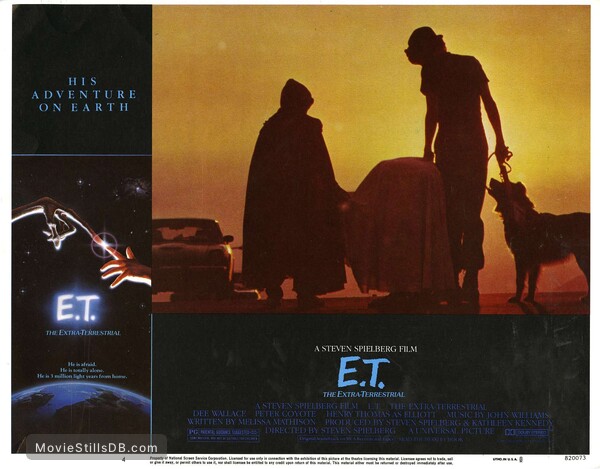 E.T.: The Extra-Terrestrial - Lobby card with Henry Thomas & Robert ...