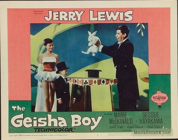 The Geisha Boy - Lobby card with Jerry Lewis & Nobu McCarthy