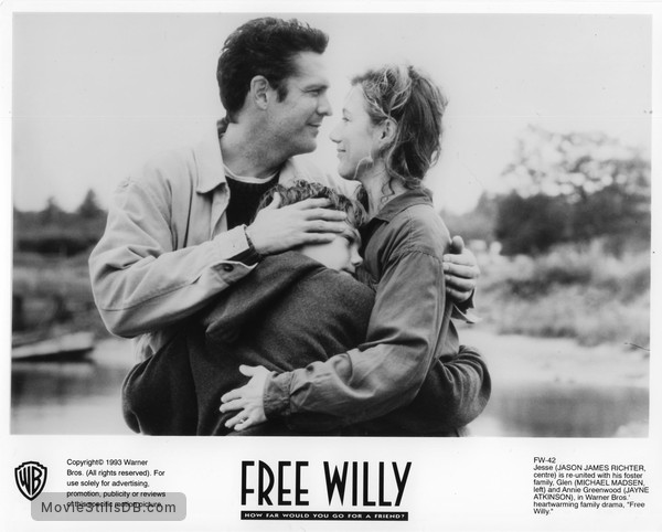 Free Willy - Lobby card with Jason James Richter & Jayne Atkinson