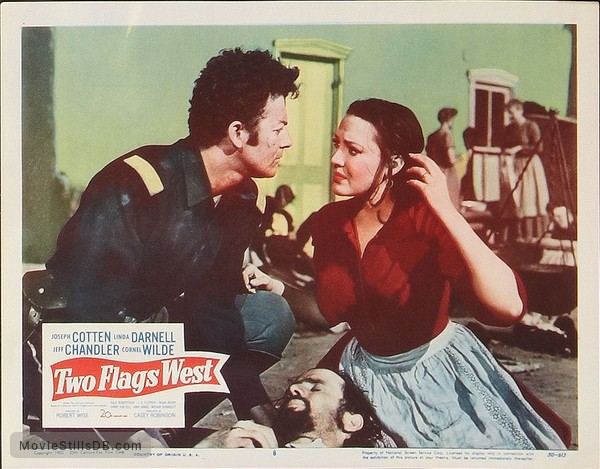 Two Flags West - Lobby card