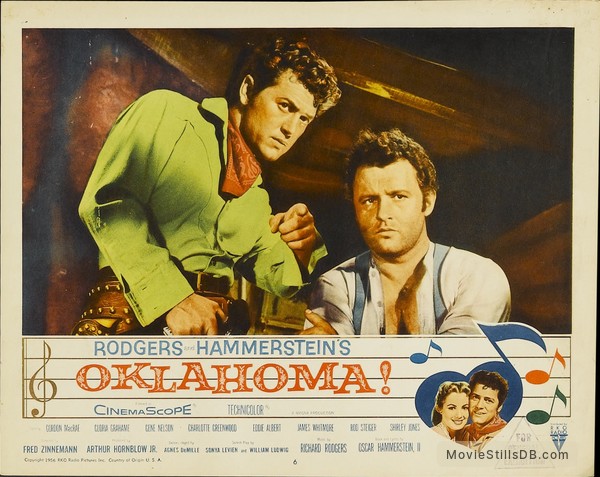 Oklahoma! - Lobby card with Gordon MacRae & Rod Steiger