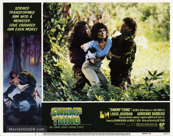 Swamp Thing Lobby Card With Adrienne Barbeau