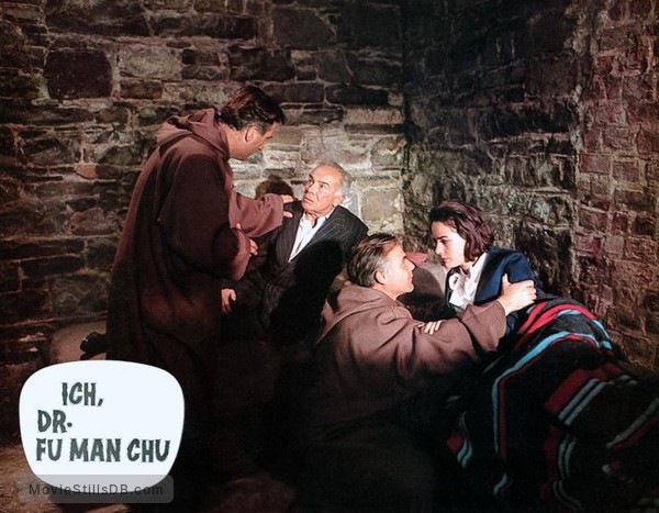 The Face of Fu Manchu - Lobby card with Karin Dor & Joachim Fuchsberger