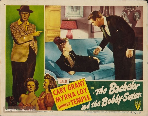 The Bachelor and the Bobby-Soxer - Lobby card with Cary Grant & Myrna Loy