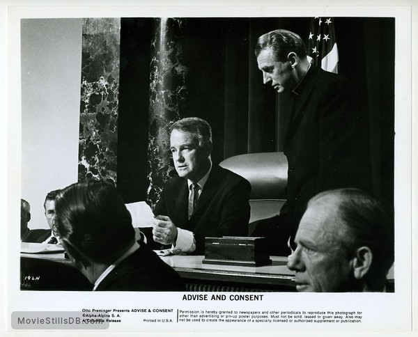 Advise & Consent - Publicity still of Lew Ayres & Chet Stratton