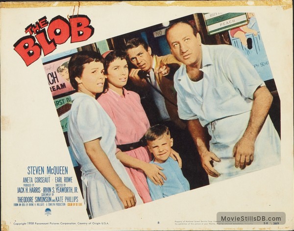 The Blob - Lobby card with Steve McQueen & Keith Almoney
