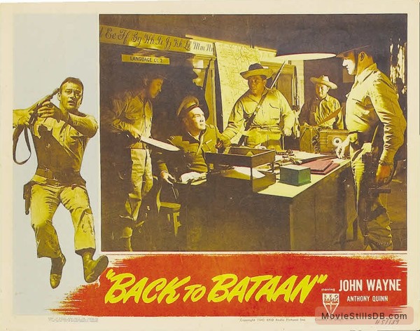 Back to Bataan - Lobby card with John Wayne & Richard Loo