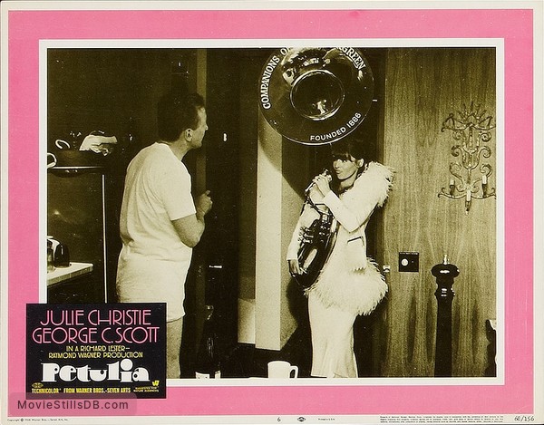 Petulia - Lobby card with Julie Christie & George C. Scott